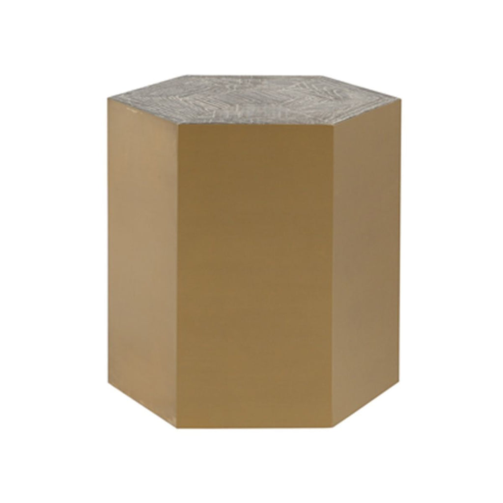 MESA LATERAL EN ACABADO DORADO CHAMPAGNE – Ilumel Outlet